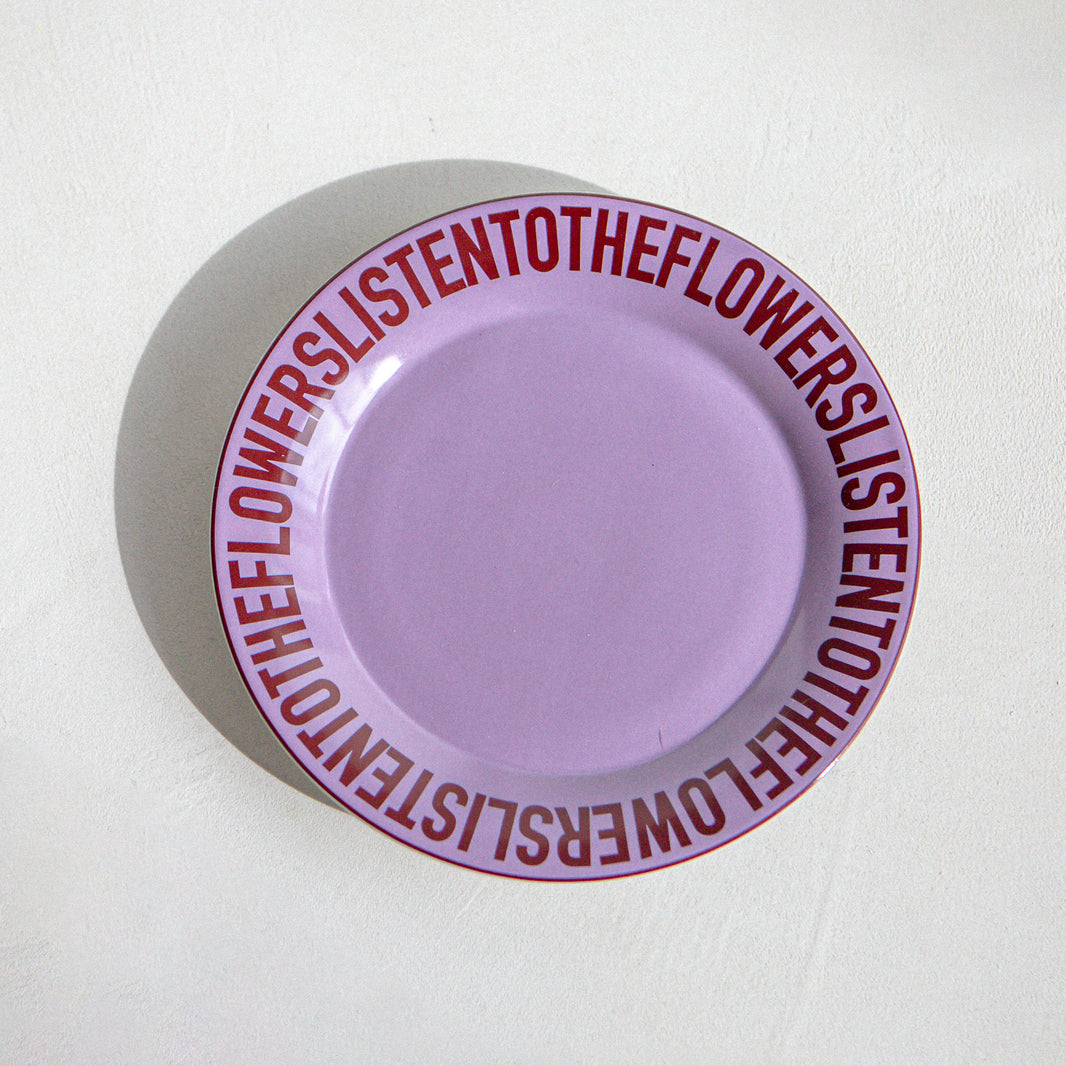 COLOURFUL CERAMIC PLATES – LISTEN TO THE FLOWERS