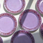 COLOURFUL CERAMIC PLATES – LISTEN TO THE FLOWERS